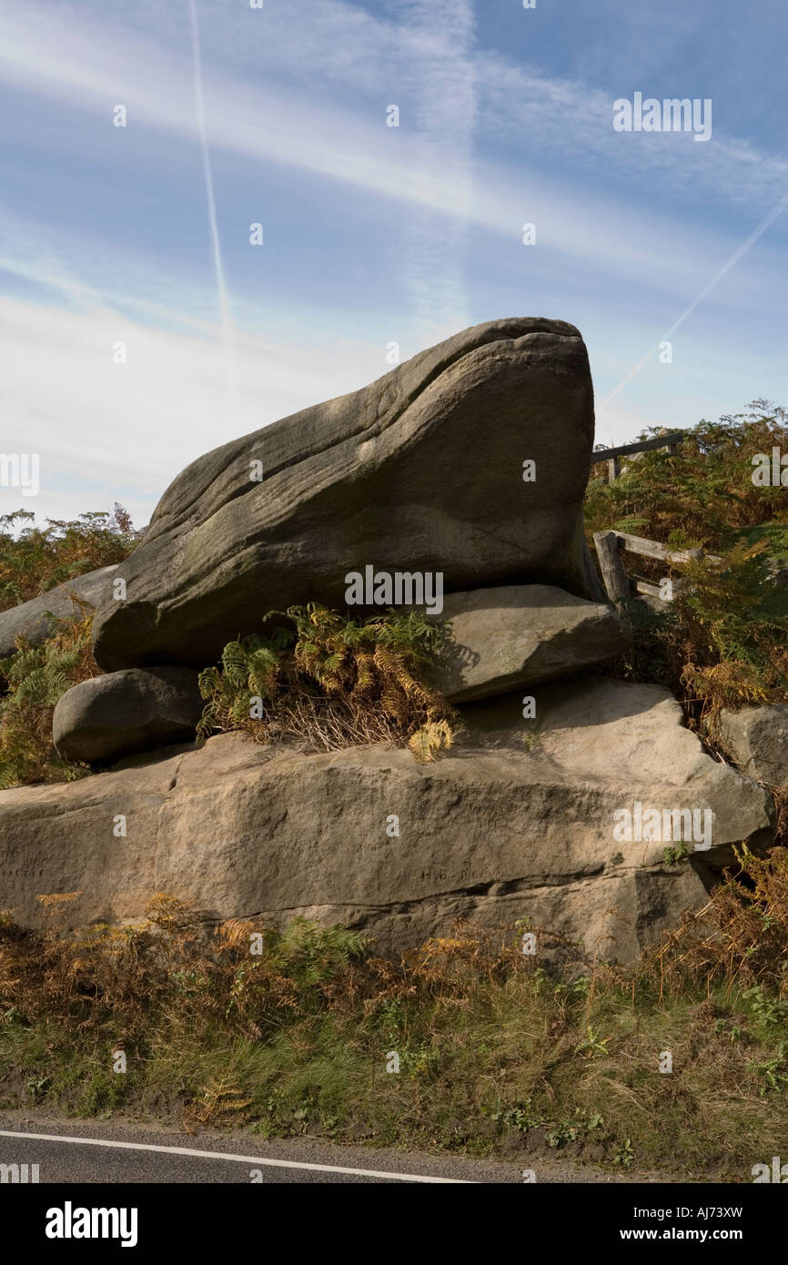 Toads Mouth Rock near Hathersage Stock Photo - Alamy