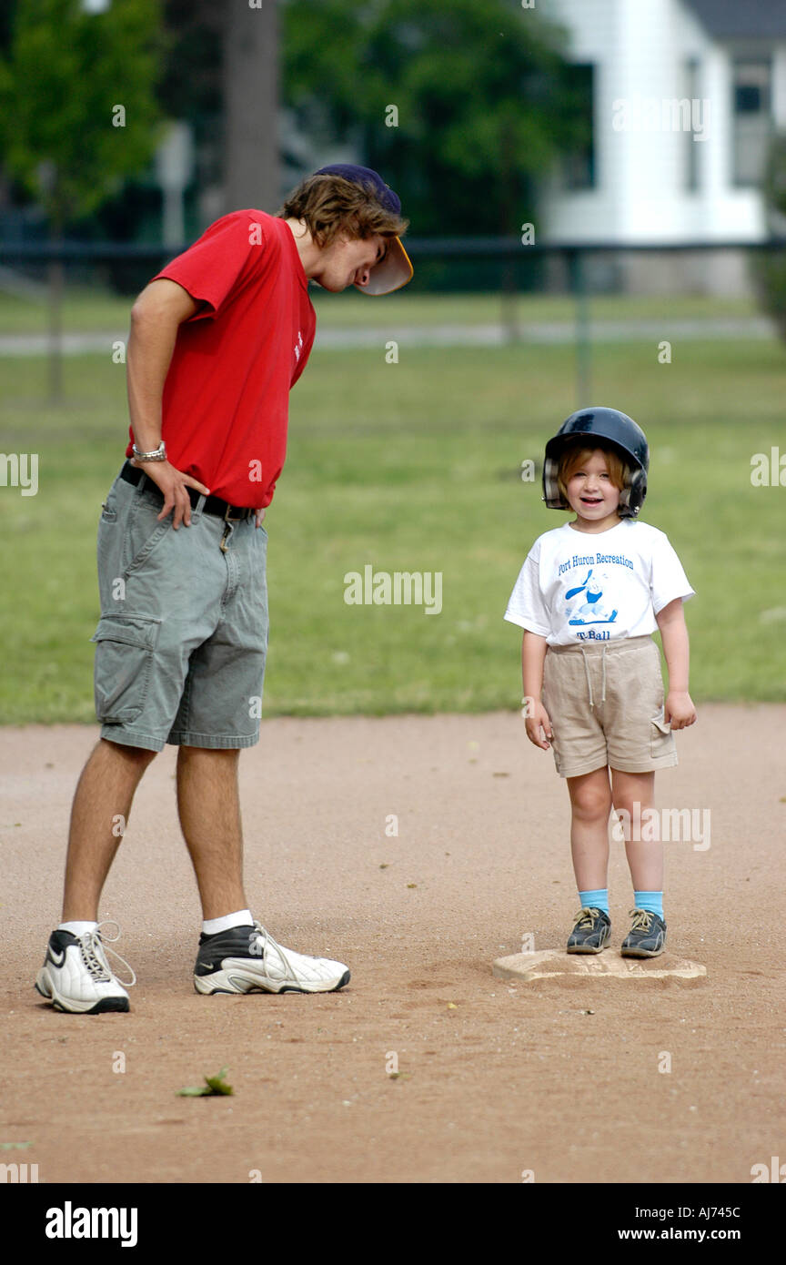 Children Learn To Play Baseball Stock Photo - Alamy