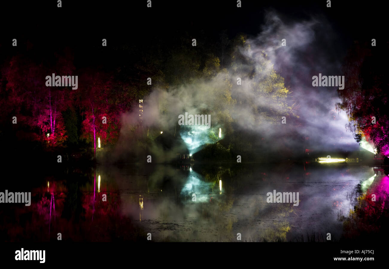 Enchanted Forest lighting display, Perthshire, Scotland Stock Photo - Alamy