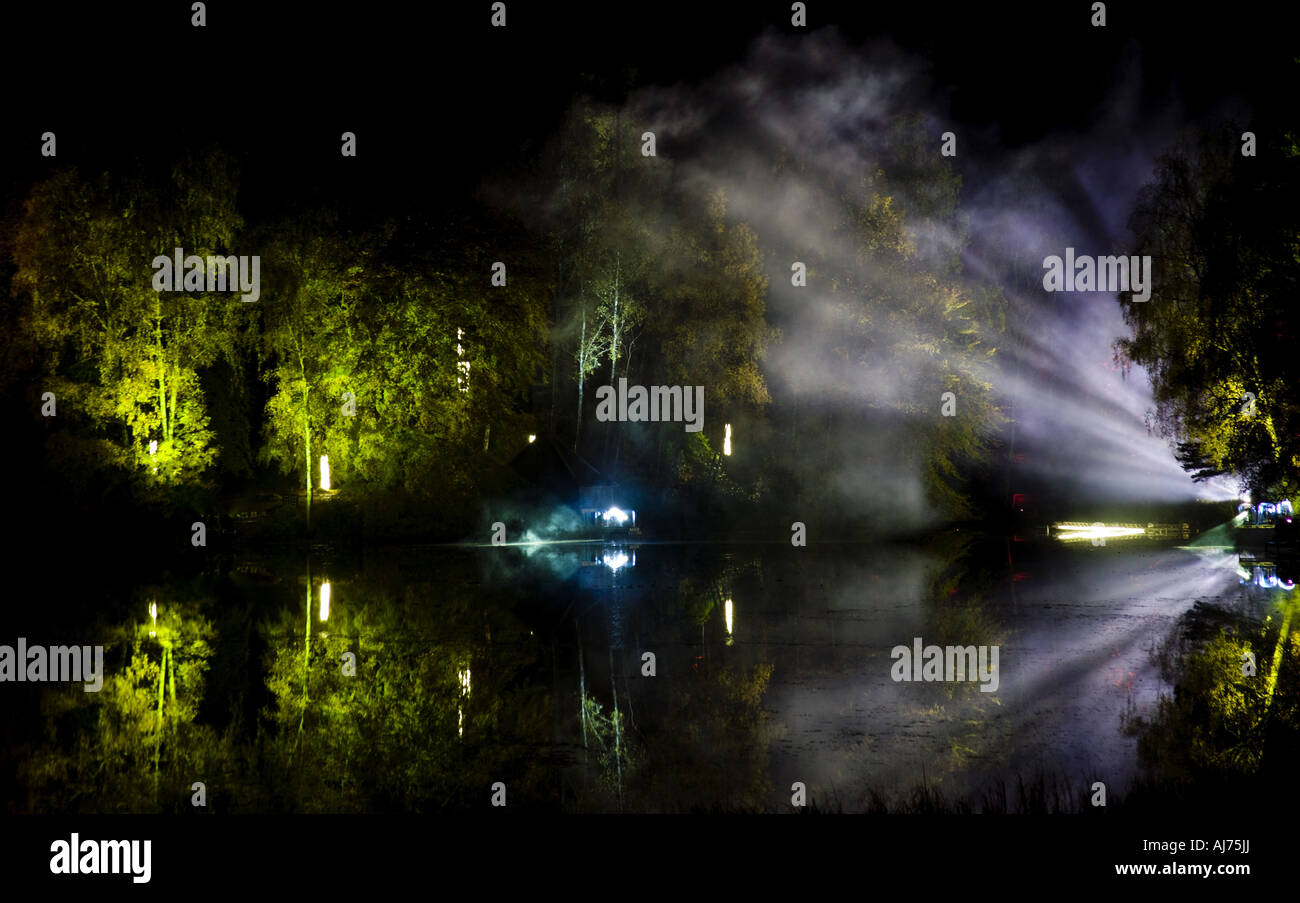 Enchanted Forest lighting display, Perthshire, Scotland Stock Photo - Alamy