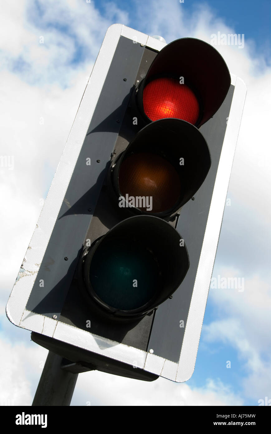 Stock Photo of a traffic light showing Red Stock Photo - Alamy