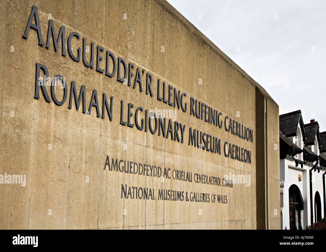 Sign on National Museum of Wales Roman Legionary Museum Caerleon Wales ...