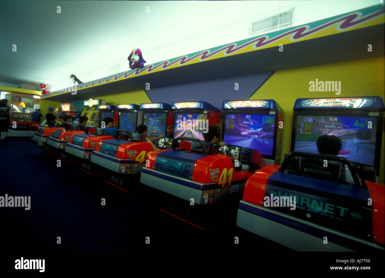 video game arcade driving skill 2347 Stock Photo - Alamy