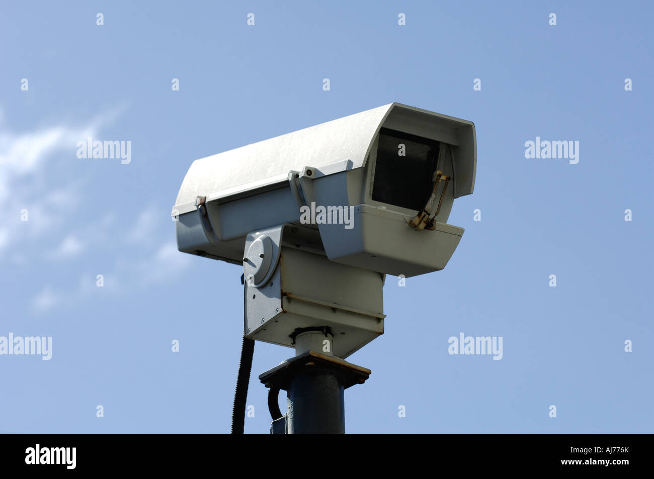 Remote Pan and tilt security camera with windscreen wiper mounted on a ...