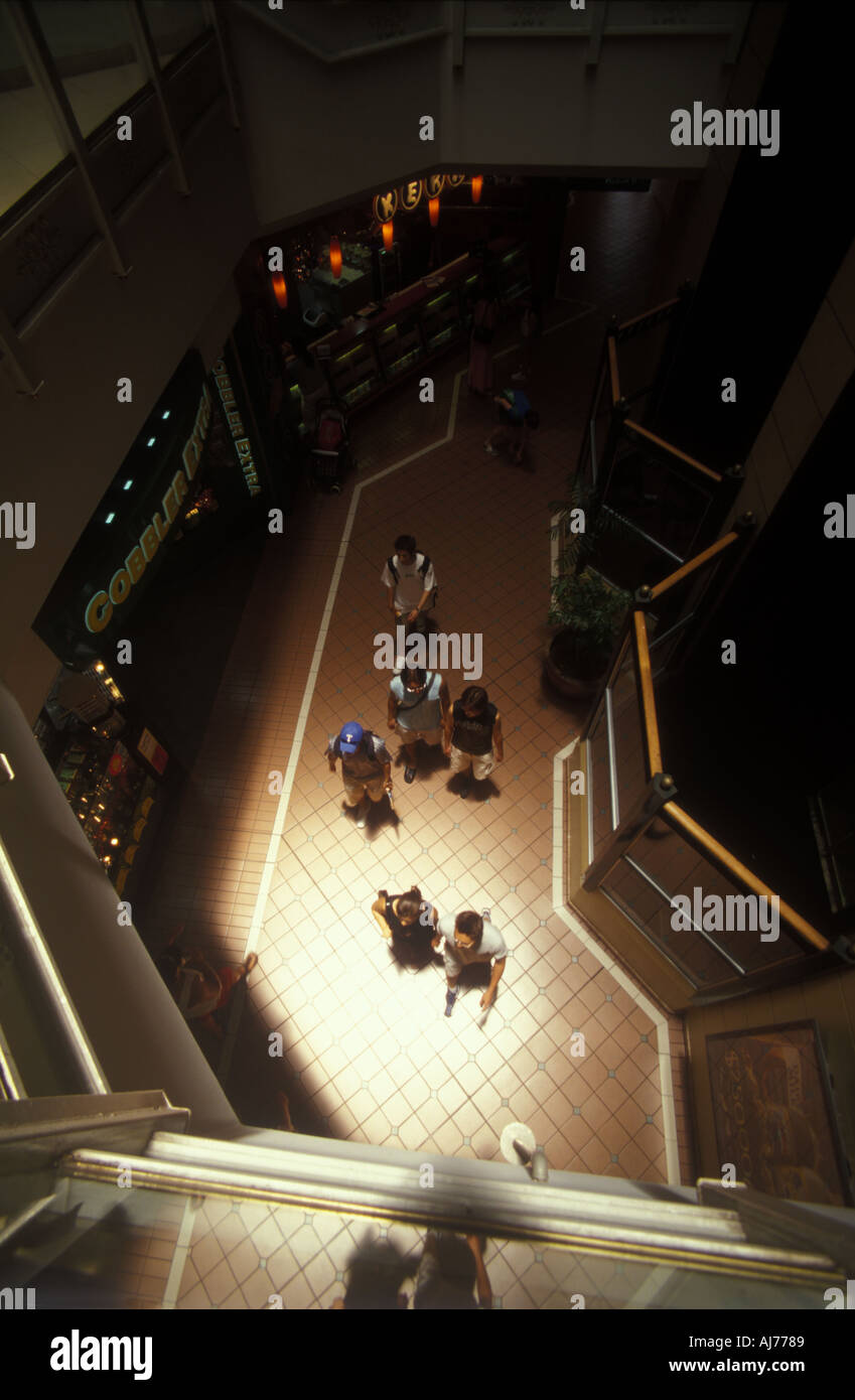 shopping space Brisbane Australia void atrium drop fall empty looking ...