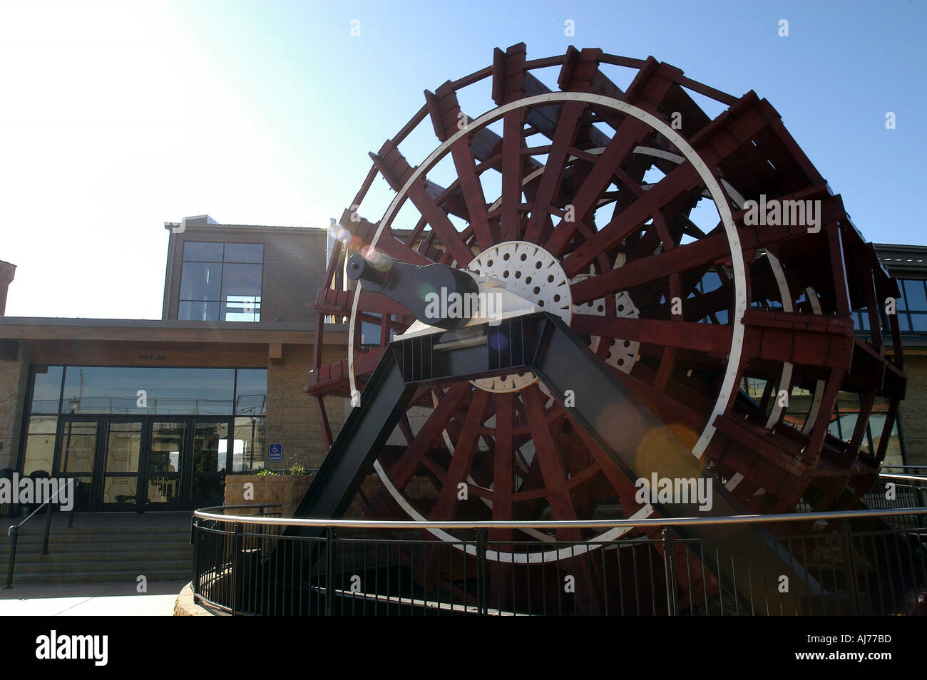 Exterior of the new Mississippi Riverboat Museum in Dubuque Iowa USA ...