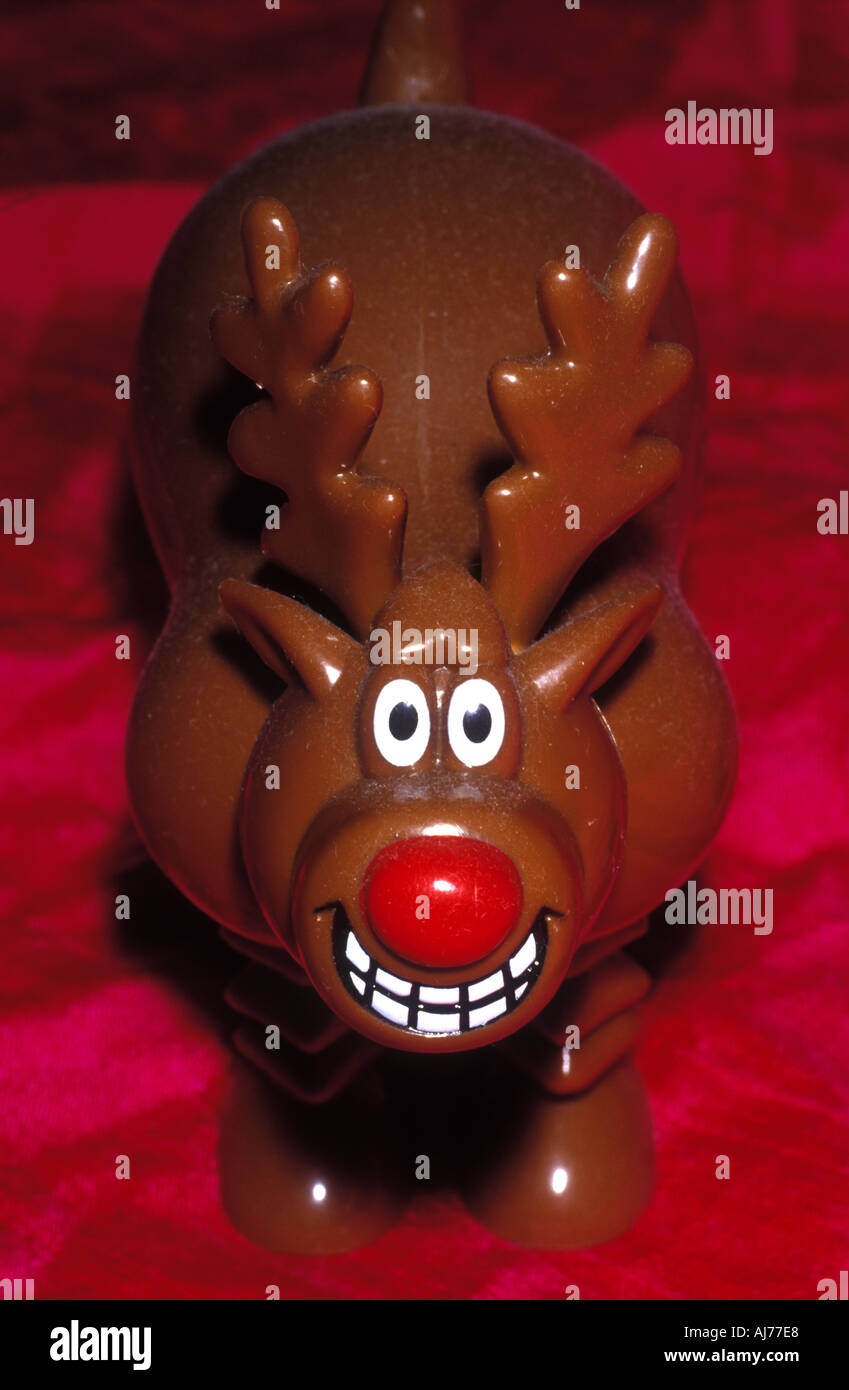 plastic rudolph red nose reindeer toy 2294 Stock Photo - Alamy