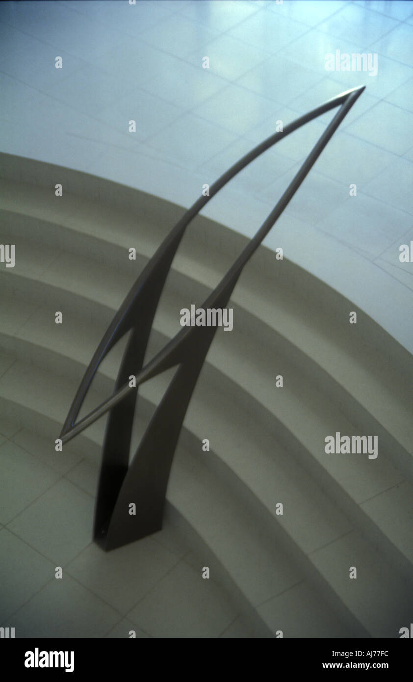 modern sculpted handrail in hotel lobby 2280 Stock Photo - Alamy
