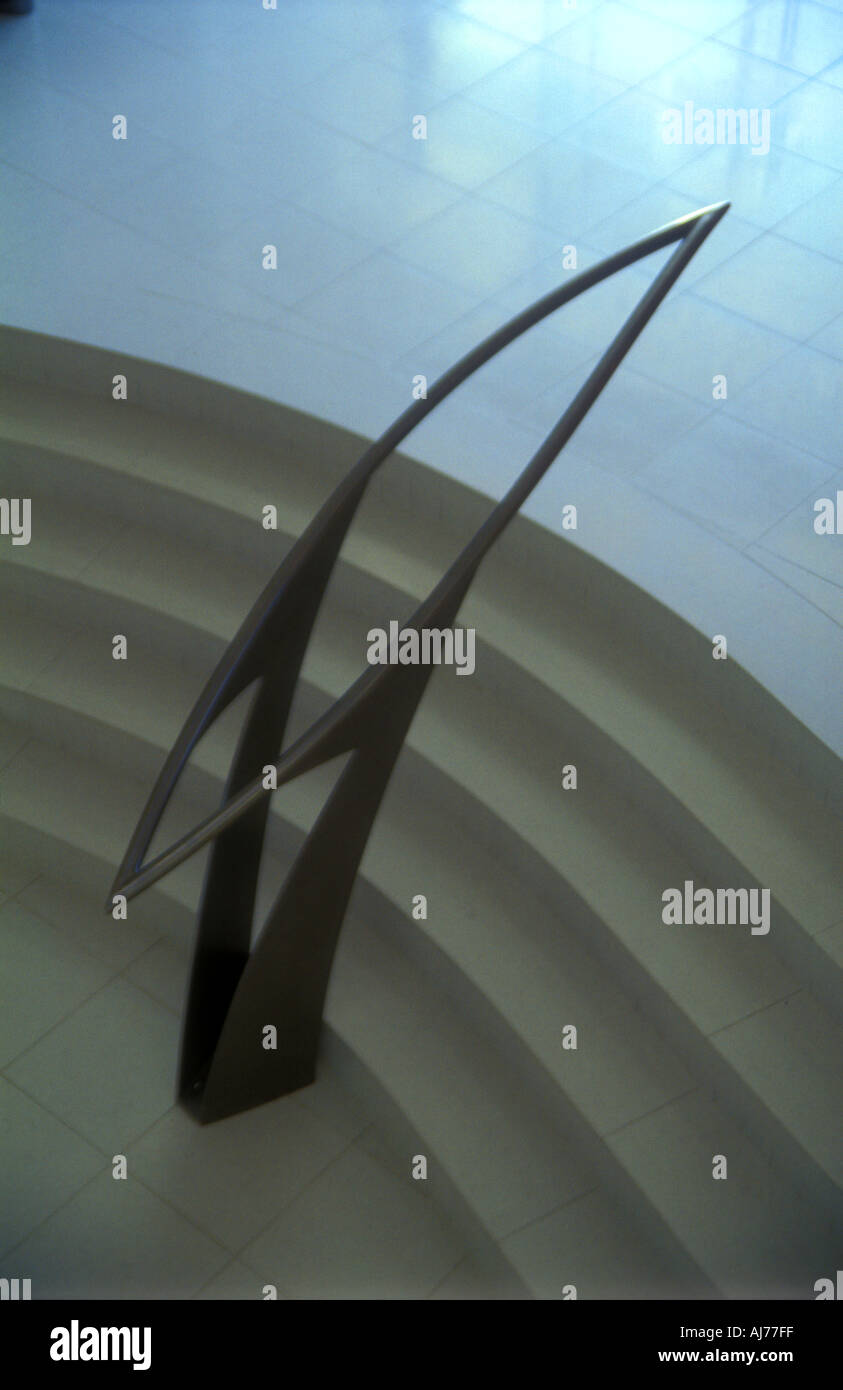 modern sculpted handrail in hotel lobby 2281 Stock Photo - Alamy