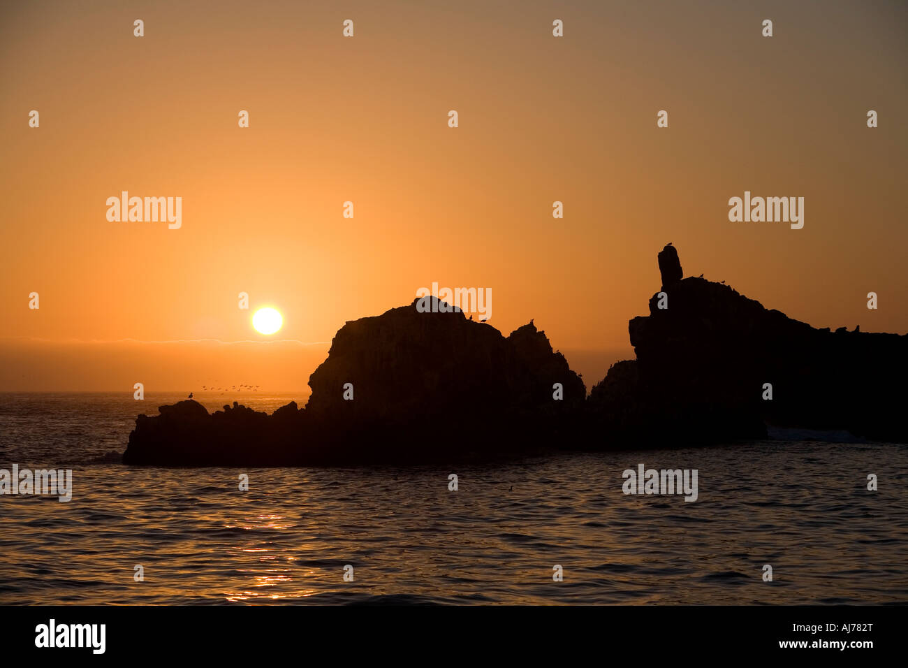 Sunset off the coast of Ensenada, Mexico Stock Photo - Alamy
