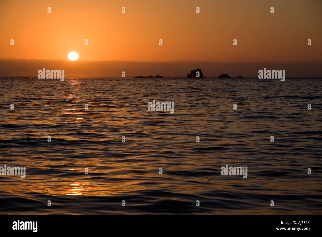 Sunset off the coast of Ensenada, Mexico Stock Photo - Alamy