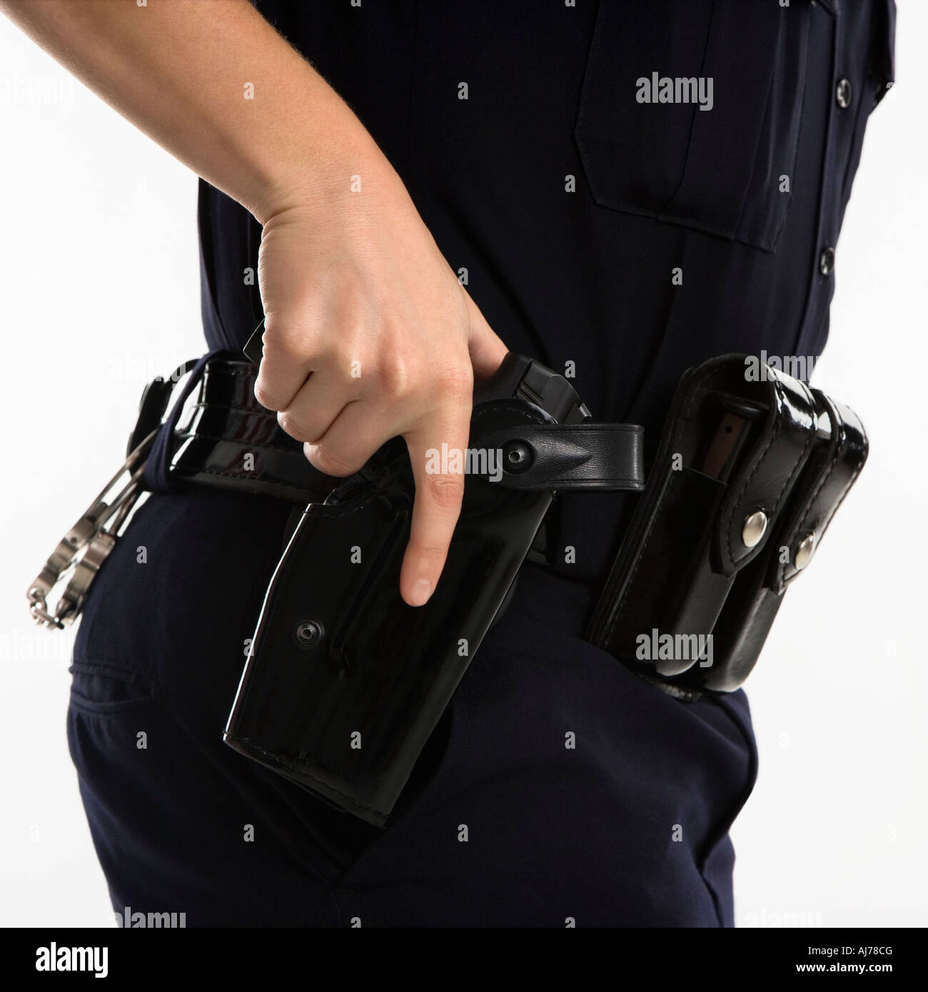Police officer handgun on holster hi-res stock photography and images ...