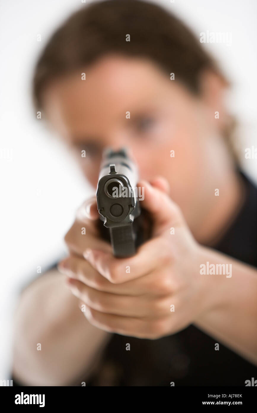 Aiming at viewer hi-res stock photography and images - Alamy