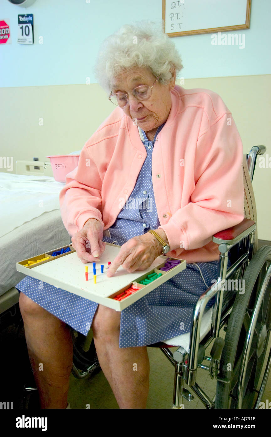 Senior Female Rehabilitates After Suffering Stroke Stock Photo - Alamy