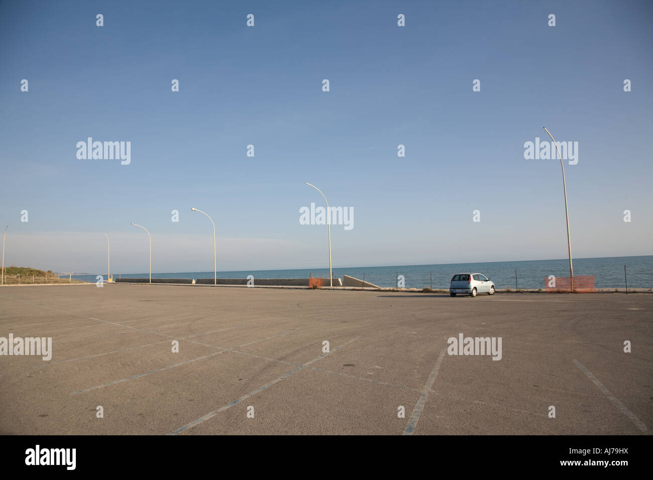 Parking Lot Sicily Stock Photo - Alamy