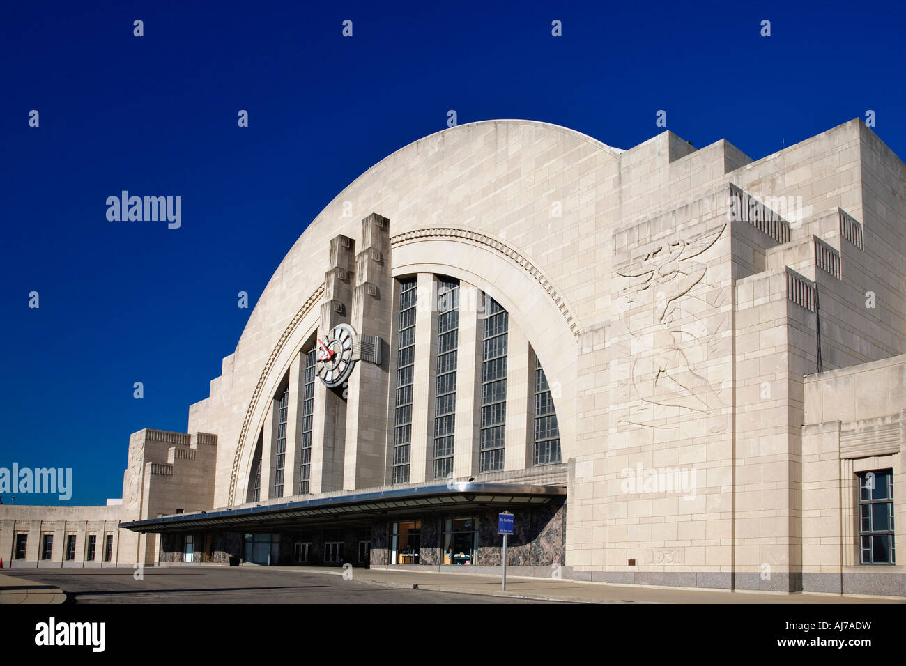 The arched facade of historic Union Terminal now known as the ...