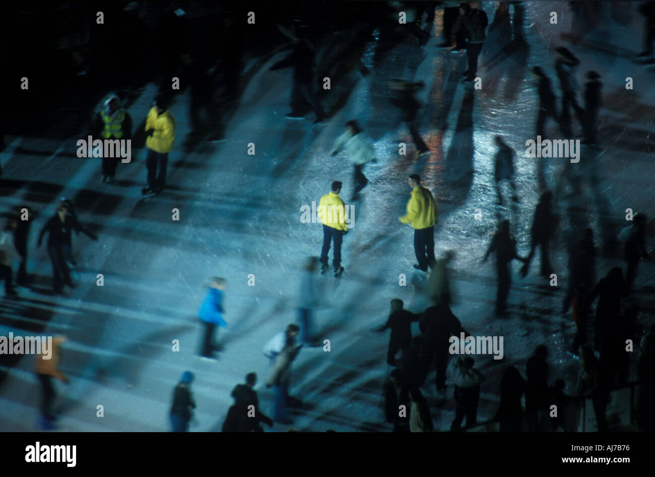 Ice Skating Ice Rink Cardiff Wales UK Stock Photo - Alamy