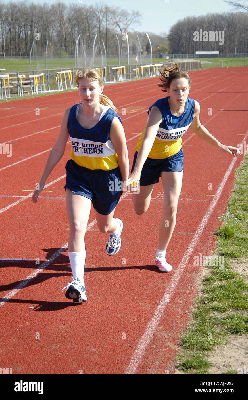 Females Participate in Tack and Field Meet Event Stock Photo - Alamy
