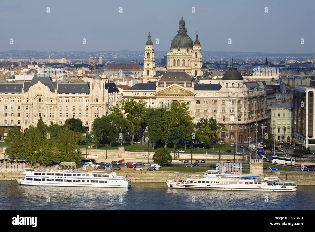 Neo Classical architecture lines the Danube River with the Dome and ...