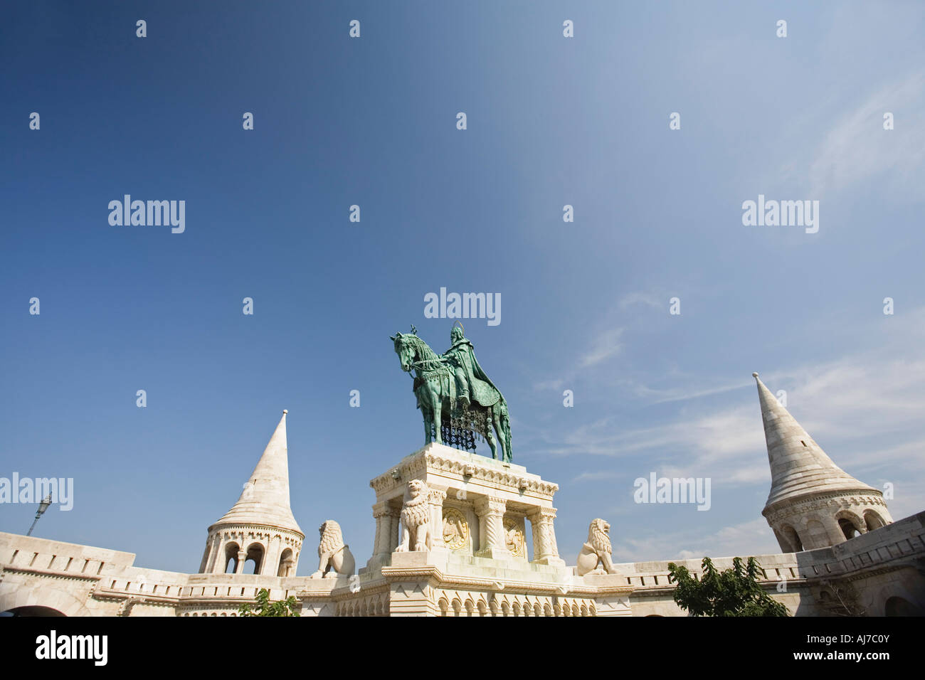 Equestrian statue of St Stephen or Istvan the first crowned king of ...