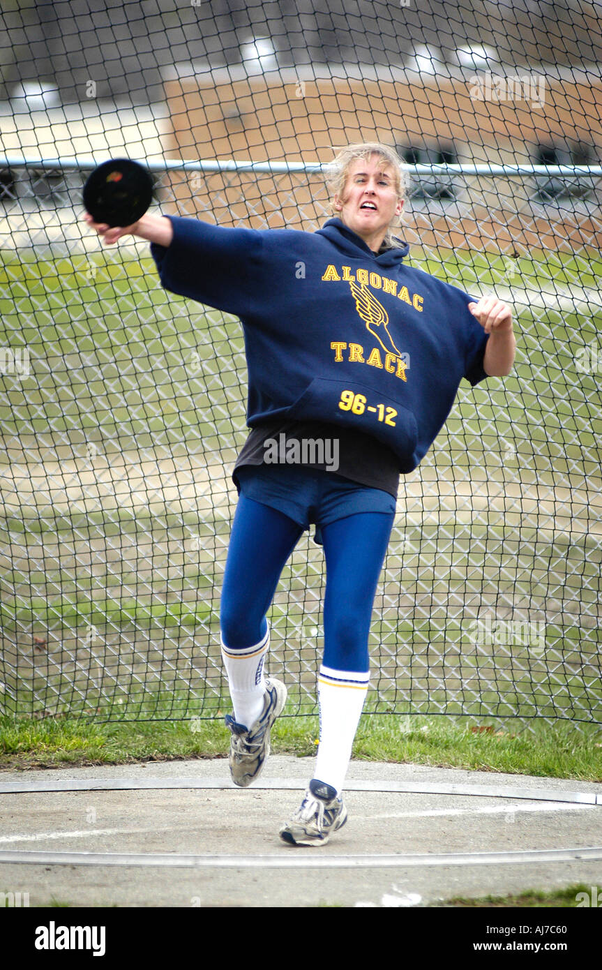 Females Participate in Tack and Field Meet Event Stock Photo - Alamy