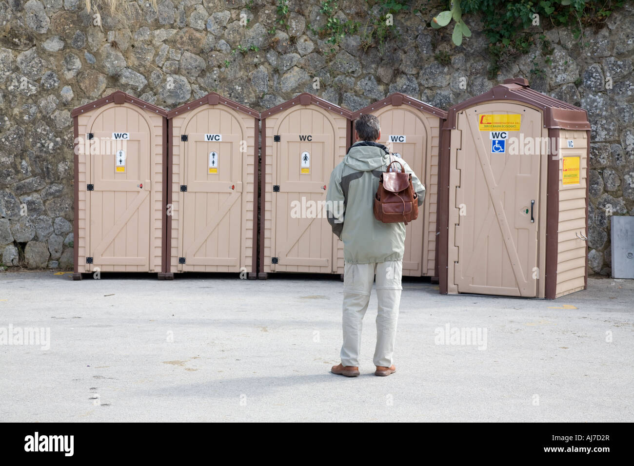 Chemical Toilet Urinal Box Mobile, Sicily Stock Photo - Alamy