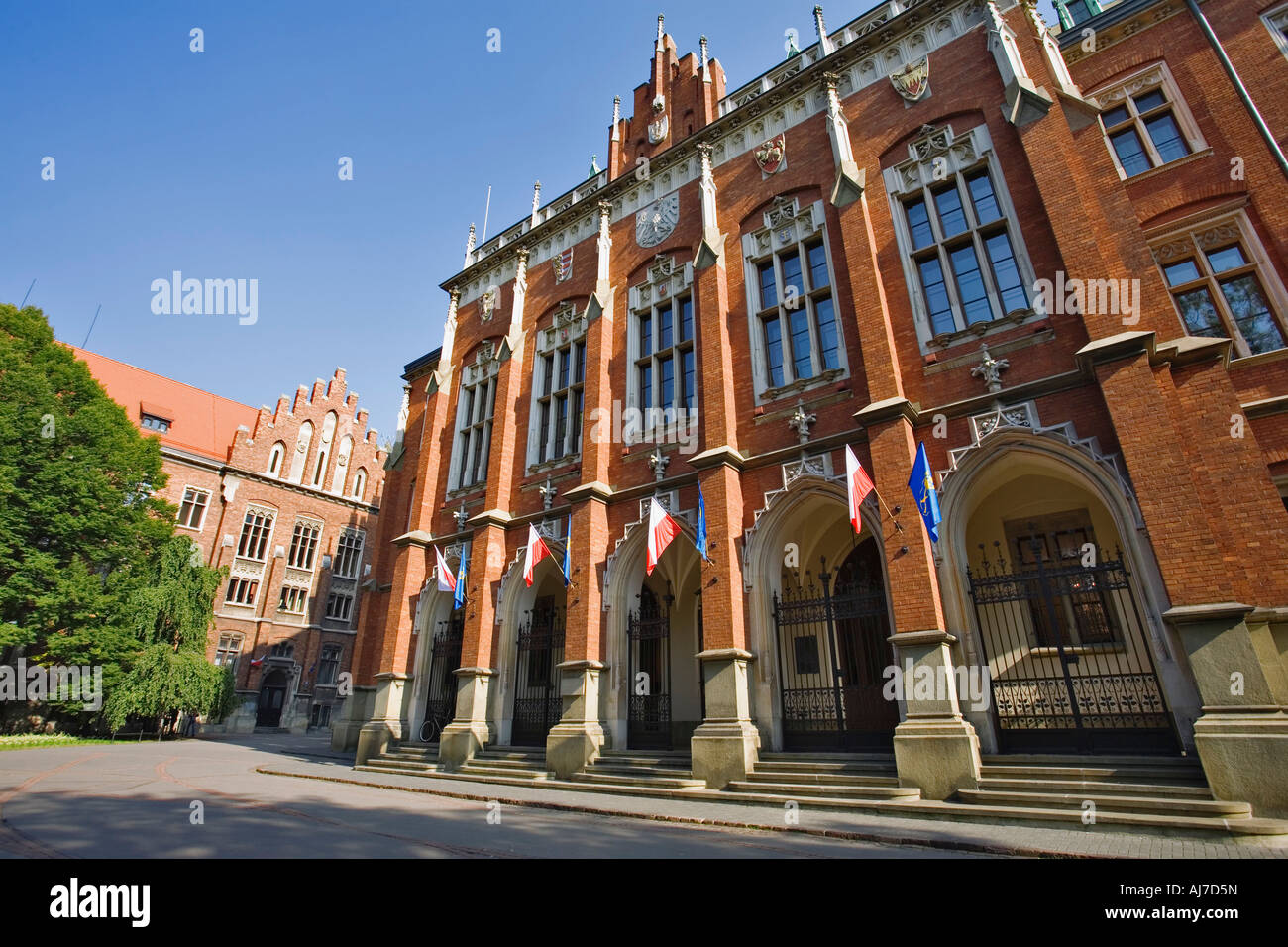 The beautifully ornate facade of the Neo Gothic building of the ...