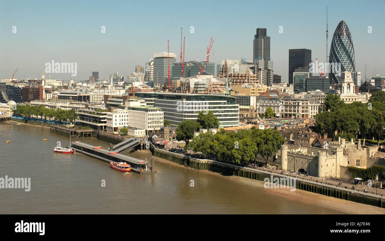 Central London from the top of Tower Bridge Stock Photo - Alamy