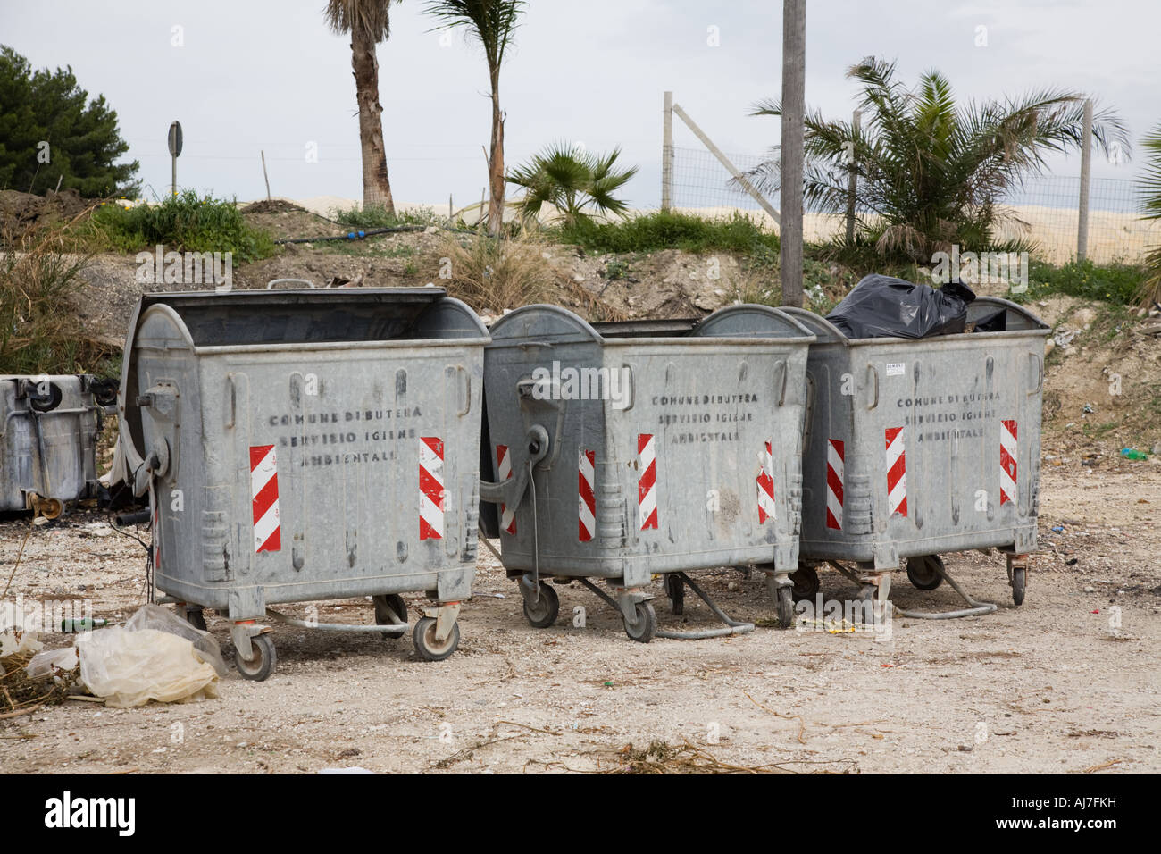 Dump site near Falconara Beach, Sicily Italy Stock Photo - Alamy