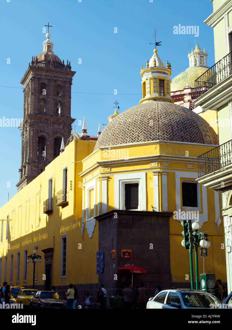 The Cathedral of Puebla, Mexico Stock Photo - Alamy
