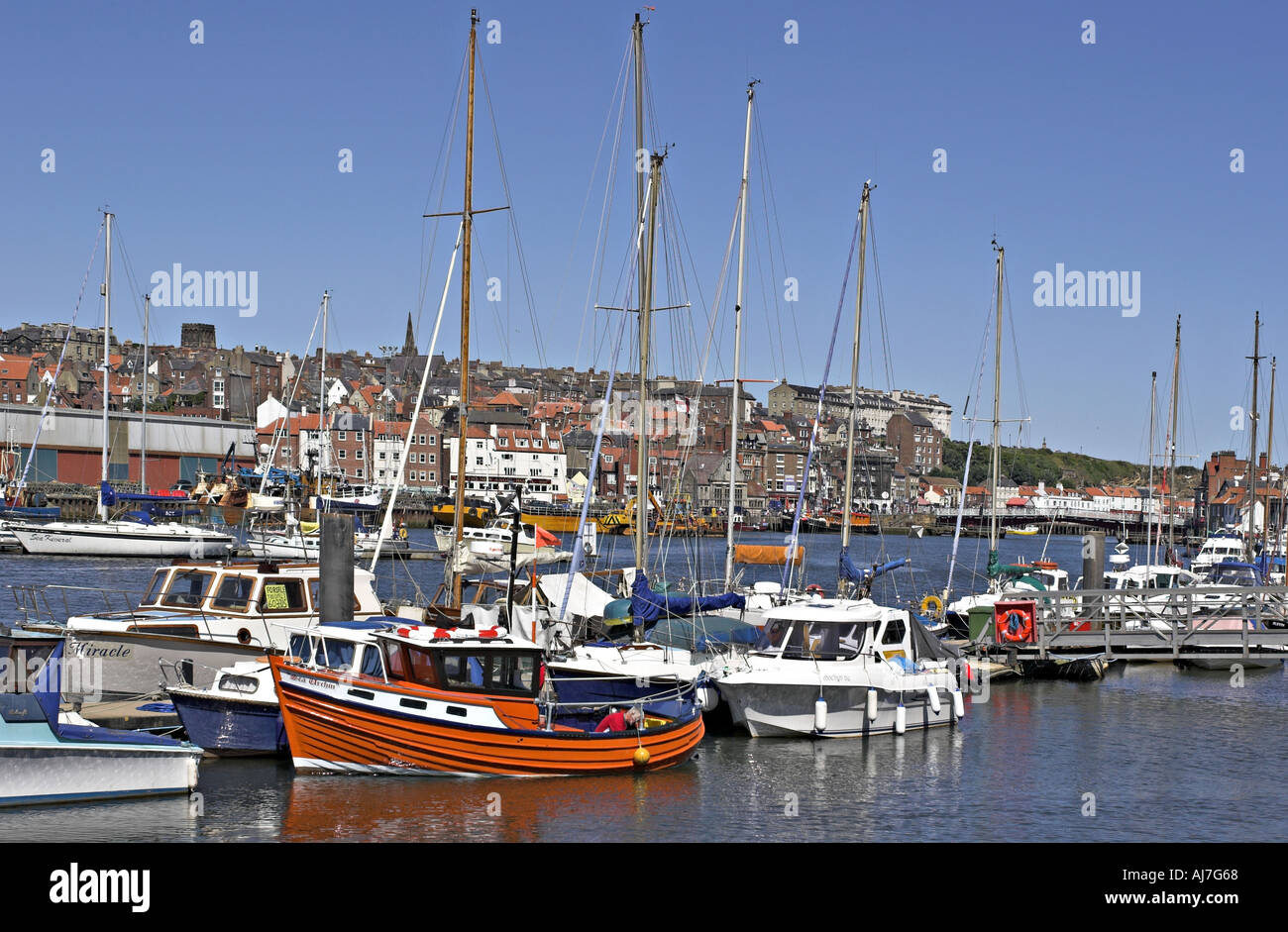 Upper Harbour Whitby North Yorkshire UK Stock Photo - Alamy