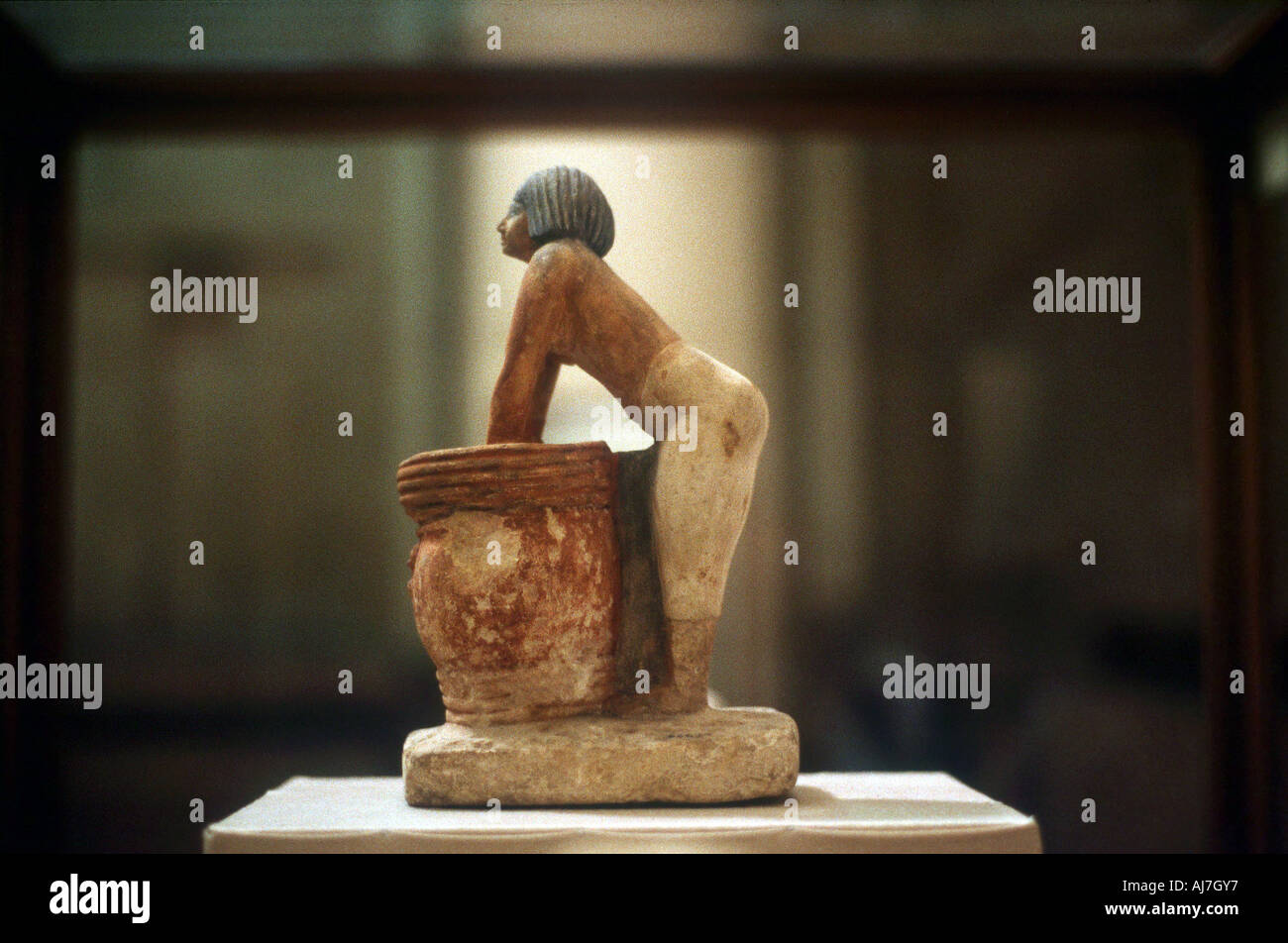 Brewing beer, Egyptian tomb model from Meketra, 9th Dynasty, c2160 BC ...