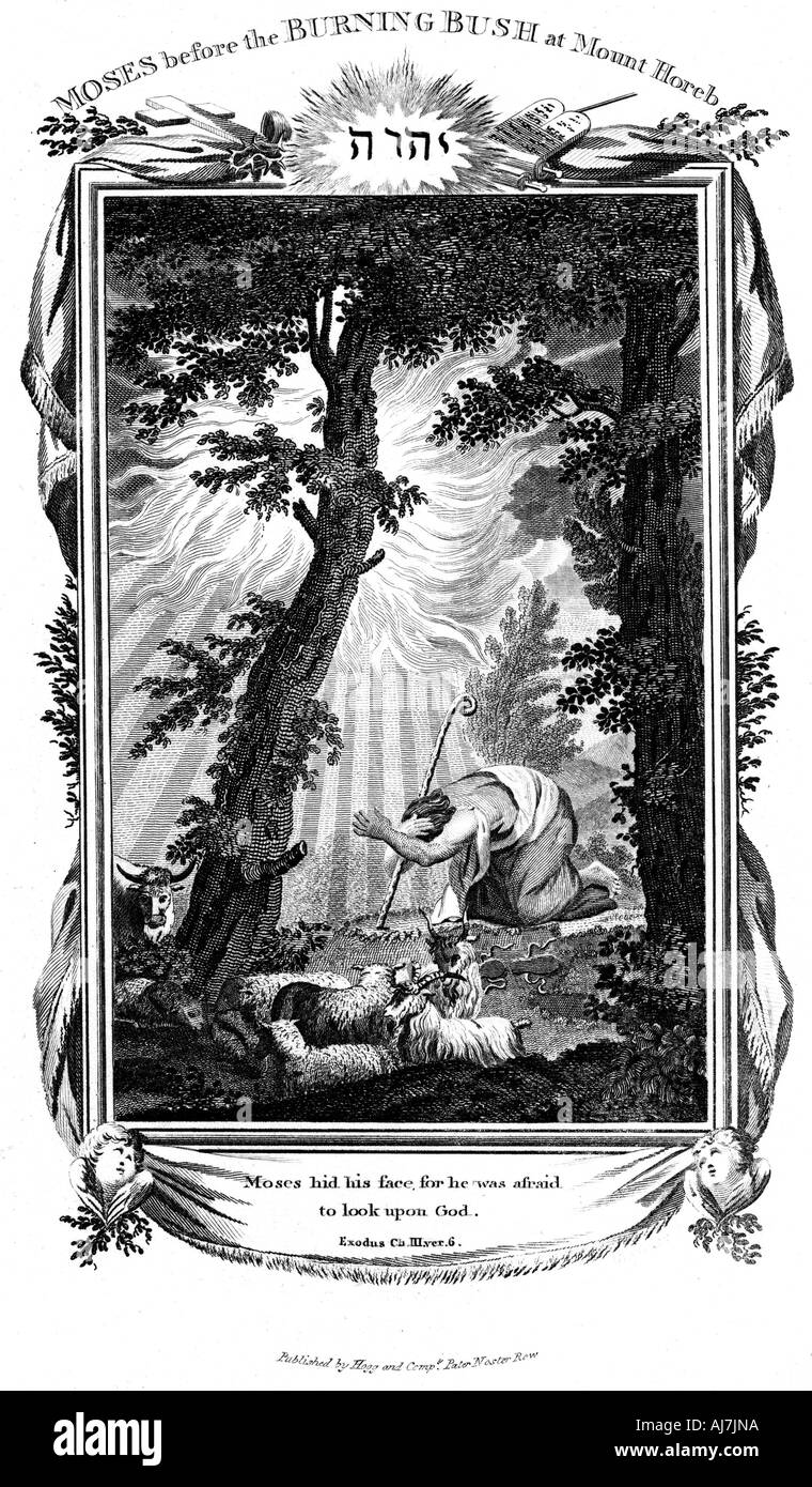 Moses hiding his face, 1807. Artist: Anon Stock Photo - Alamy