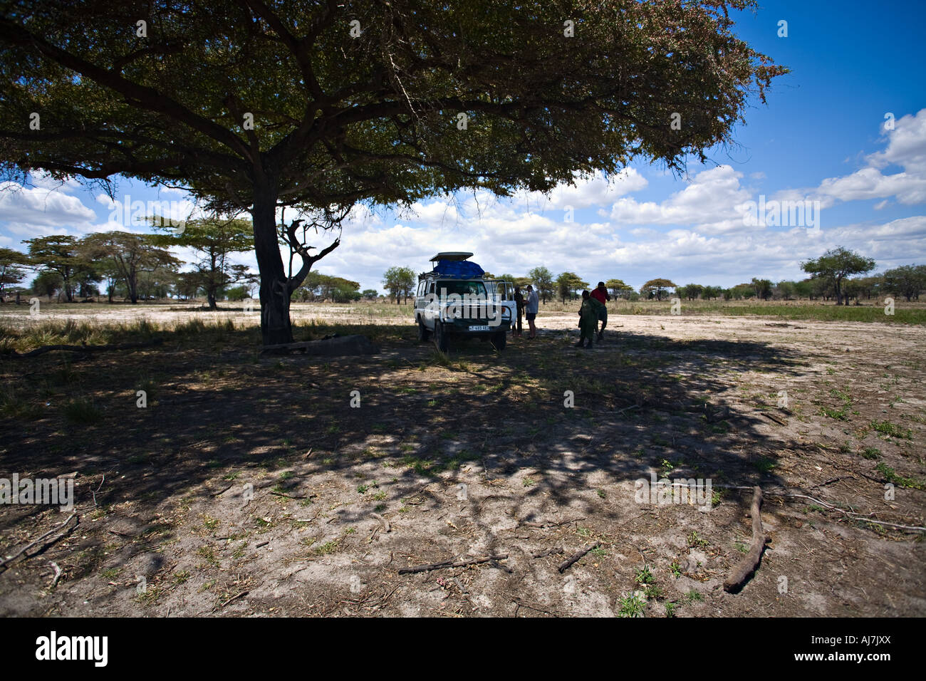 Enjoying Lake Manze in Selous Game Reserve, Tanzania, Africa Stock ...
