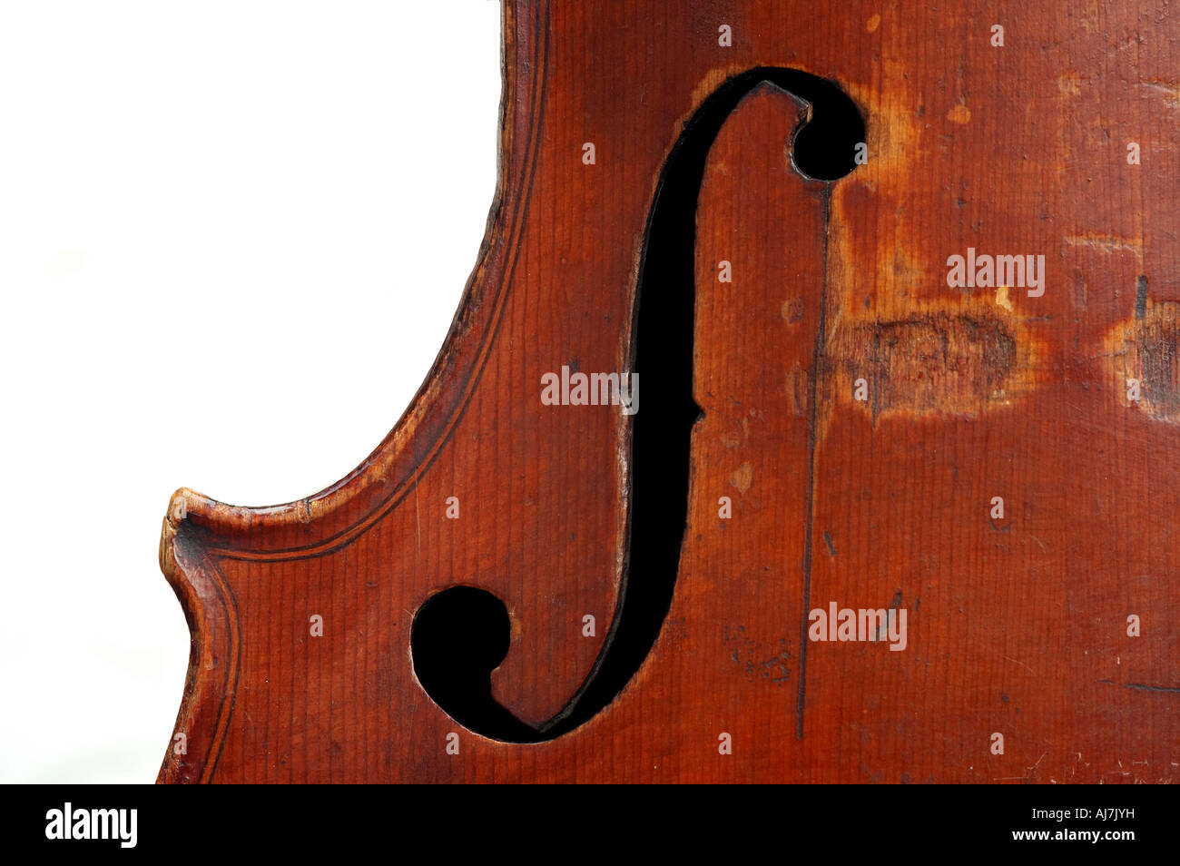 old fiddle - treble clef Stock Photo - Alamy