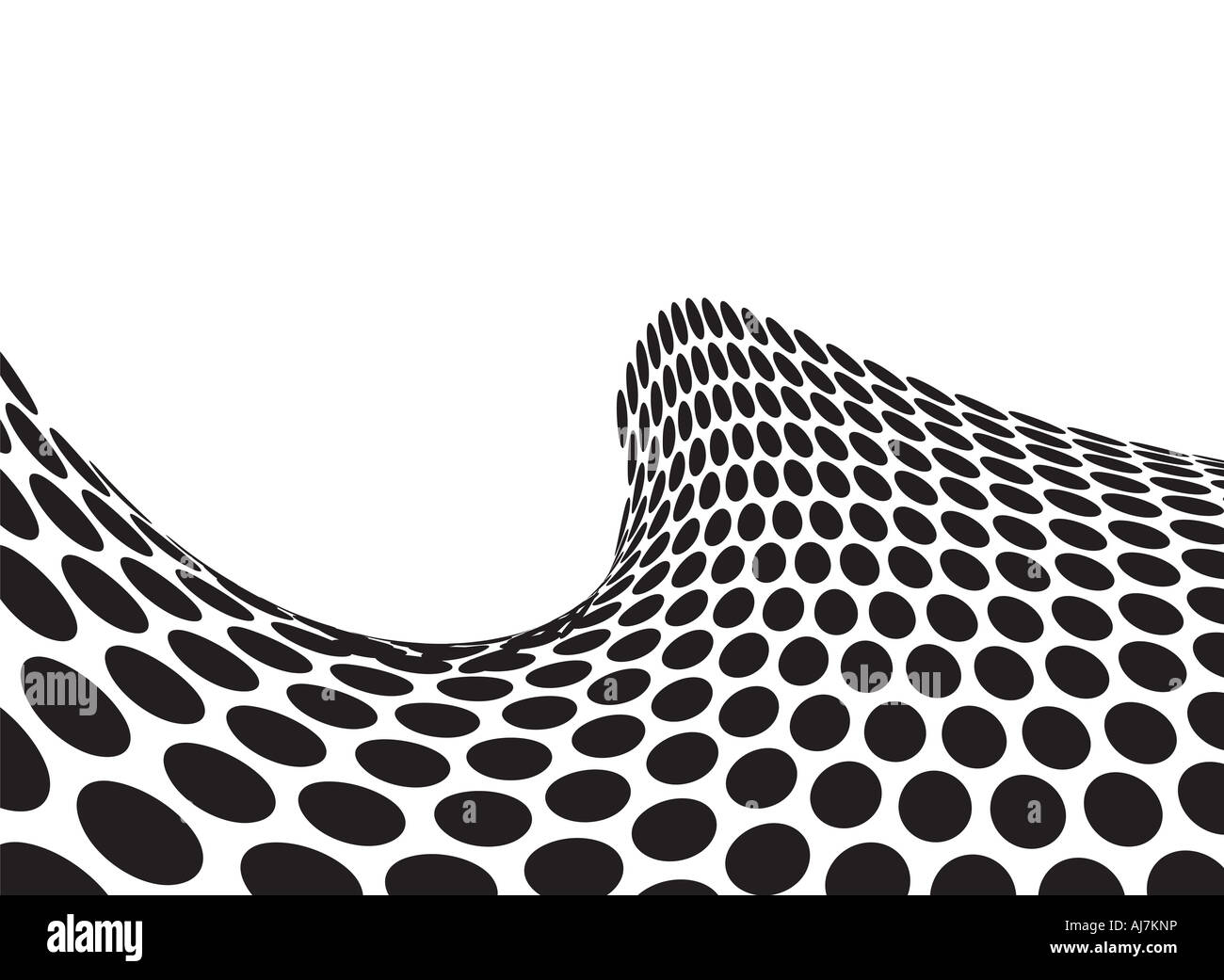 Illustrated half pipe wave in black and white dots Stock Photo - Alamy