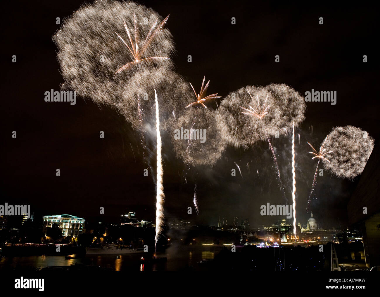 Thames Festival fireworks show in London, England Stock Photo - Alamy