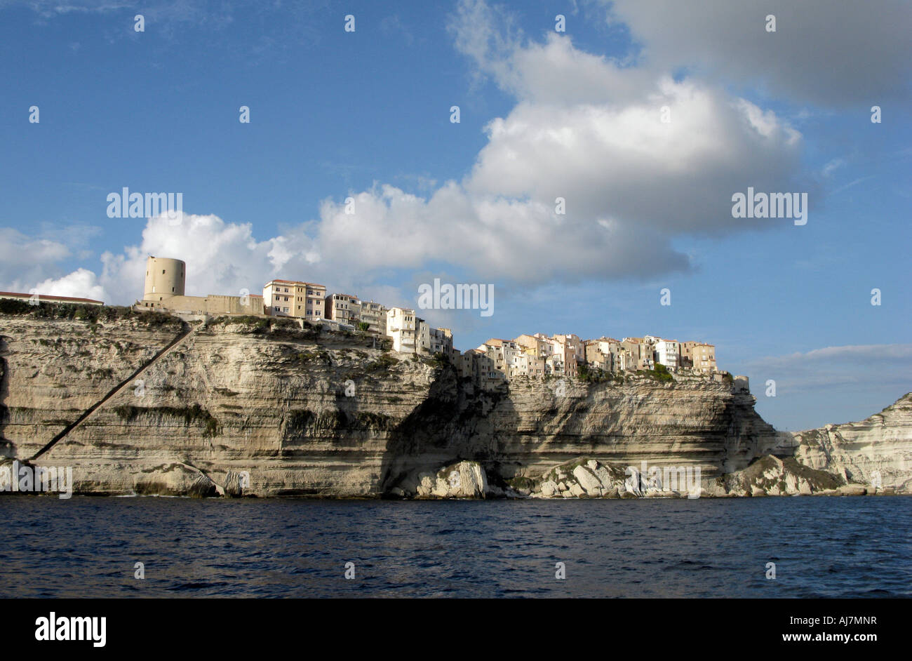 Corsica, view of Town of Bonifacio Stock Photo - Alamy