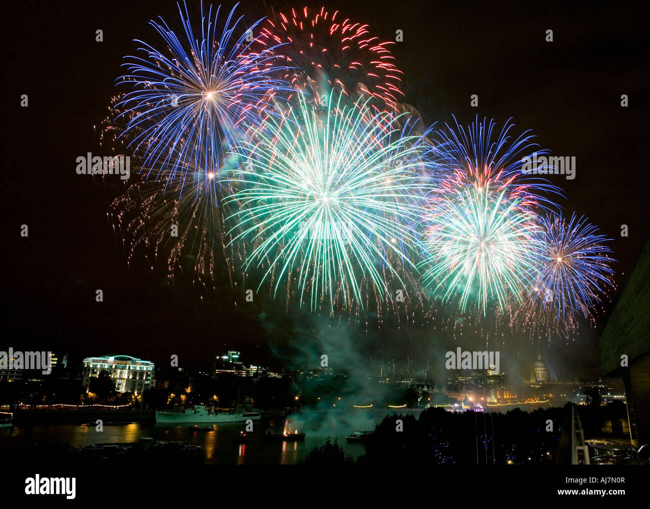 Thames Festival fireworks show in London, England Stock Photo - Alamy