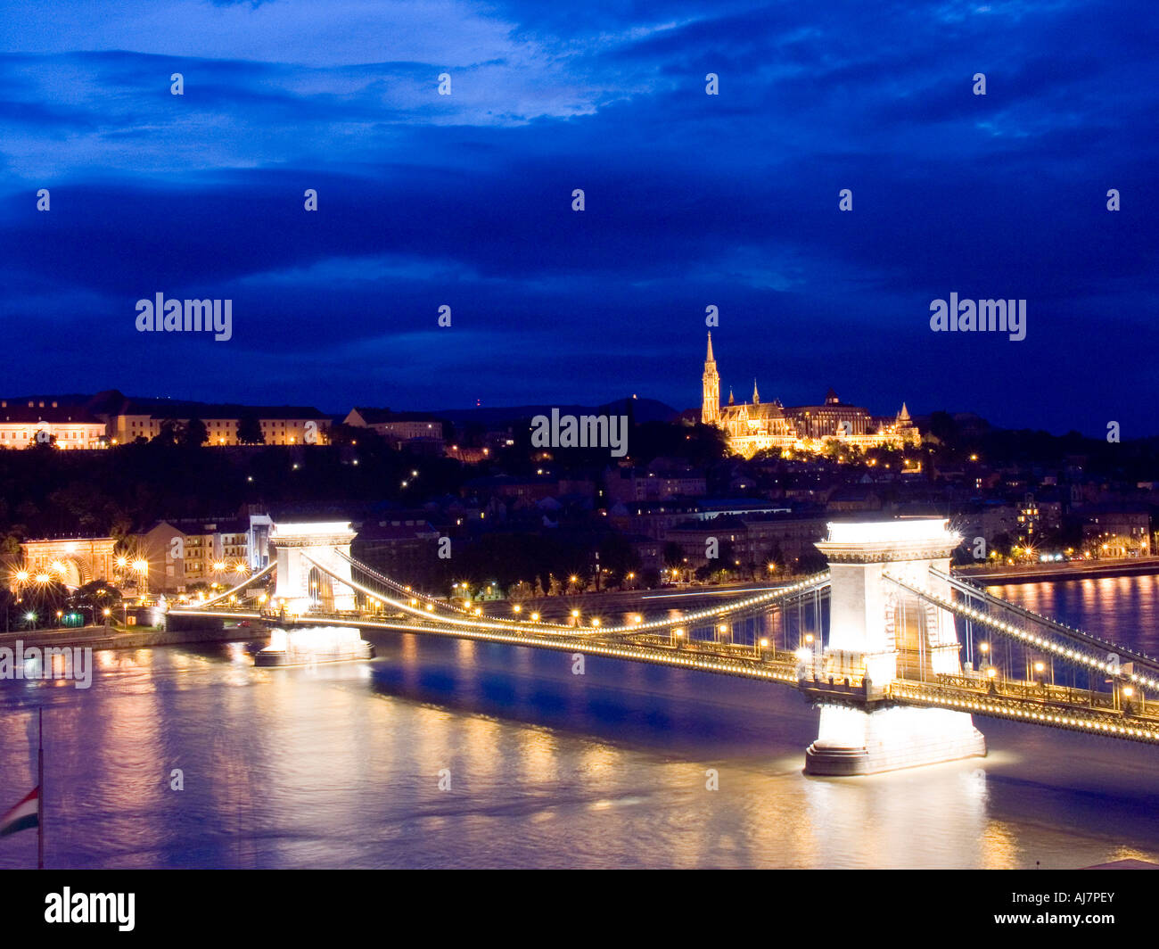 Chain Bridge and Buda castle, Budapest, Hungary Stock Photo - Alamy