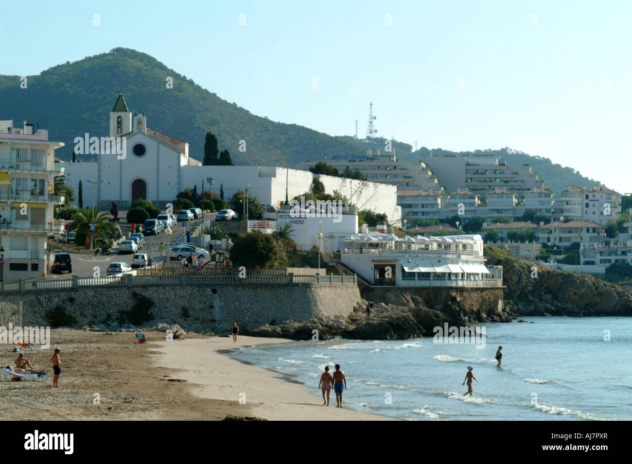 Gay beach sitges church hi-res stock photography and images - Alamy