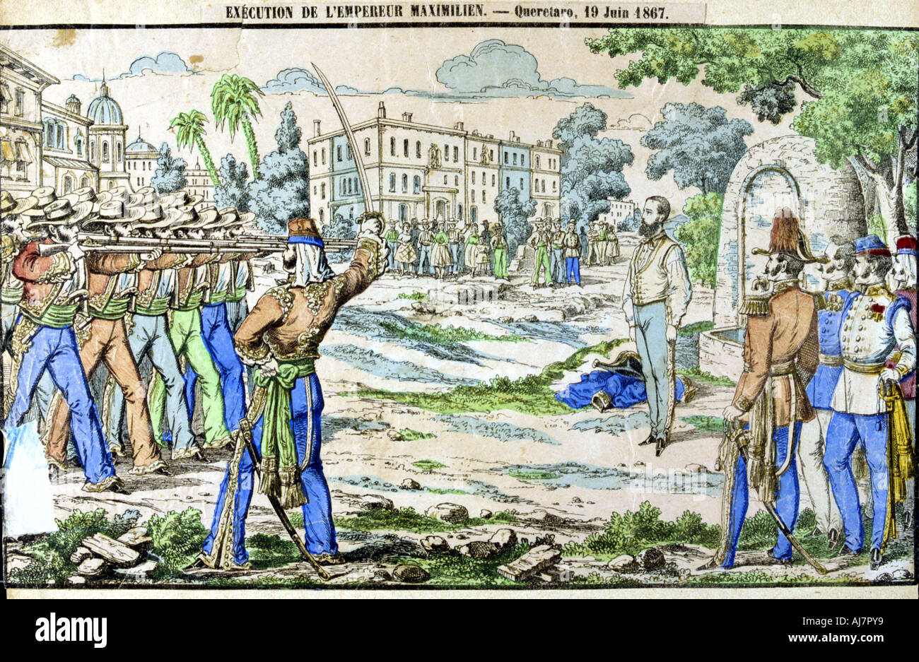 Execution of Maximilian Emperor of Mexico 19 June 1867 Stock Photo ...