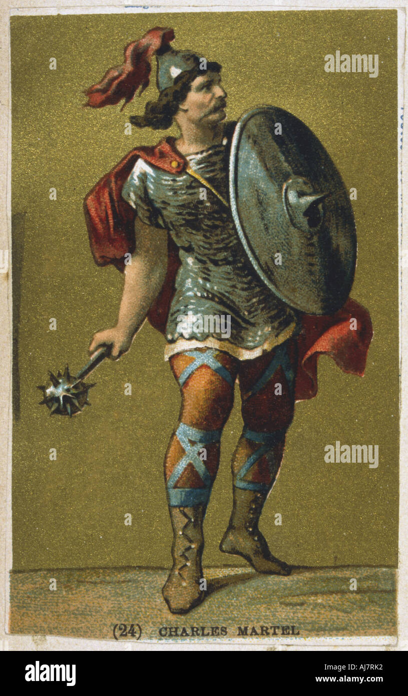Charles Martel, 7th century King of the Franks, 19th century. Artist ...