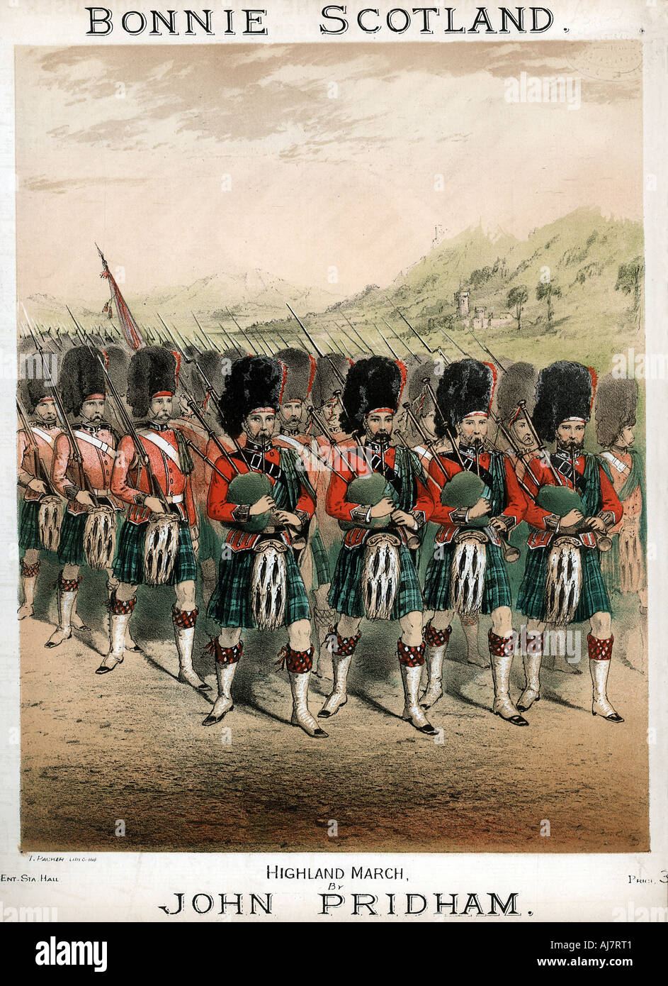 Bonnie Scotland, sheet music cover, c1860. Artist: T Packer Stock Photo ...