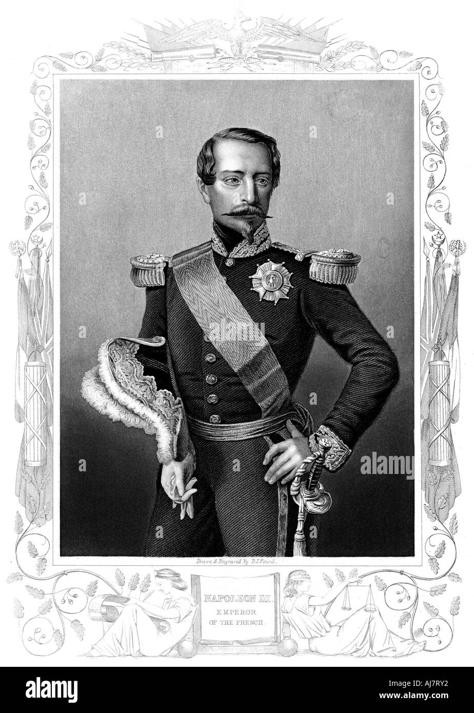 Napoleon III, Emperor of France, mid 1850s. Artist: Unknown Stock Photo ...