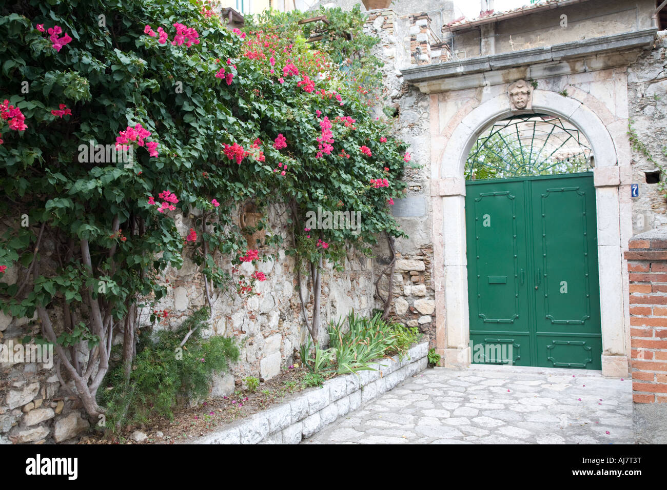 Gate, Taormina Sicily Italy Stock Photo - Alamy