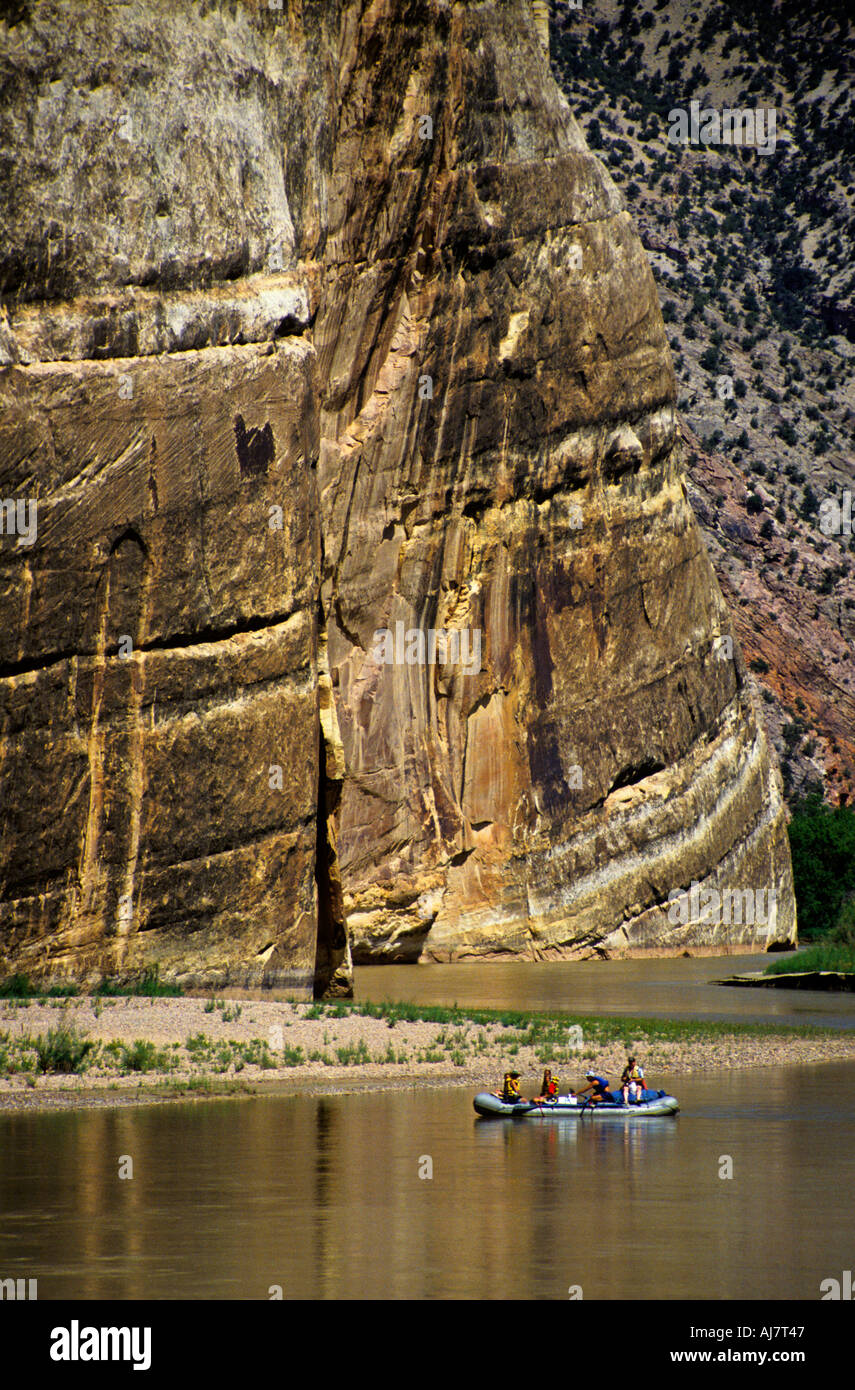 Rafting on the Colorado river Steamboat Rock Dinosaur National Monument ...