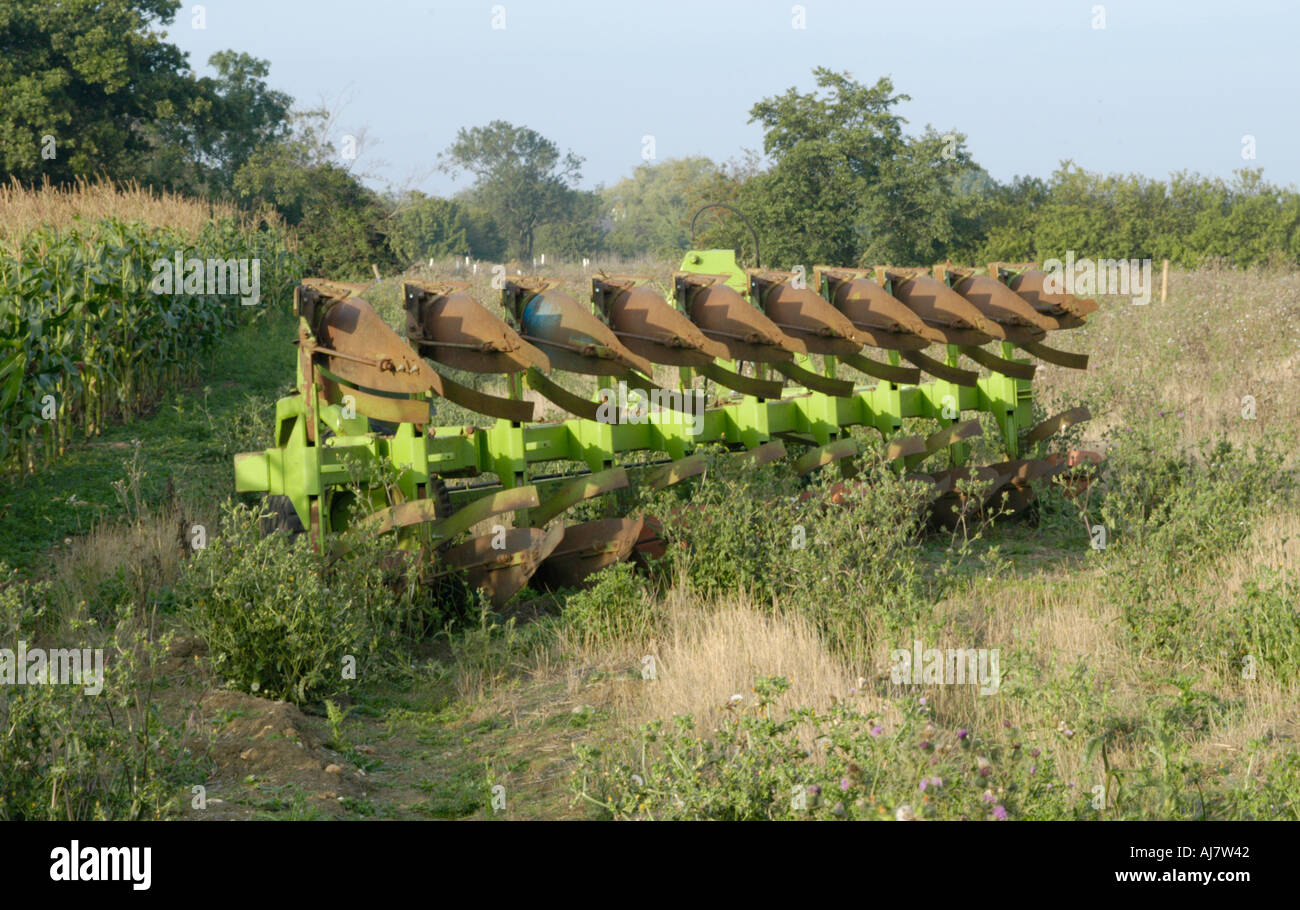 farming plough for land in the uk england Stock Photo - Alamy