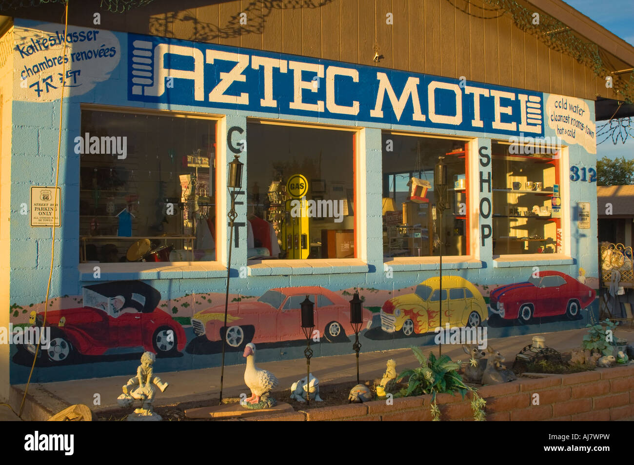 Historic Aztec Motel at Route 66 in Seligman Arizona USA Stock Photo ...