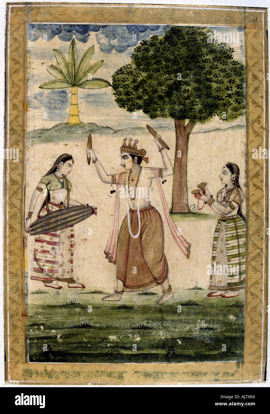 Megha Raga (rainy season), 19th century. Artist: Unknown Stock Photo ...